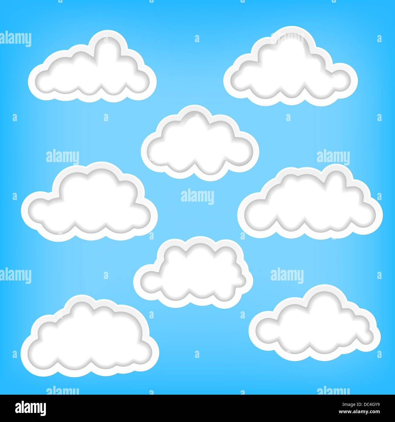 set of clouds as background elements Stock Photo - Alamy