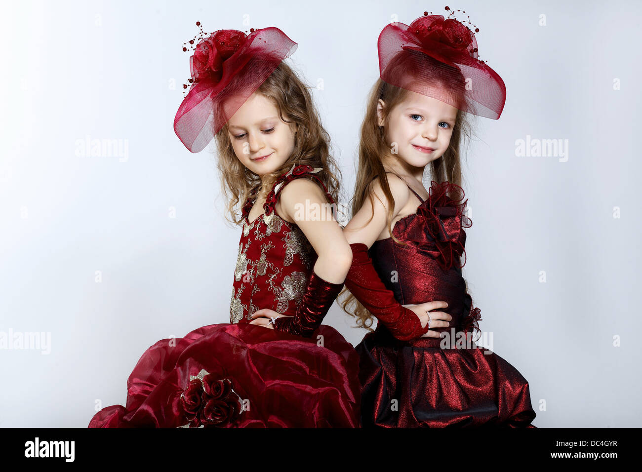 Little girls in beautiful dress Stock Photo - Alamy