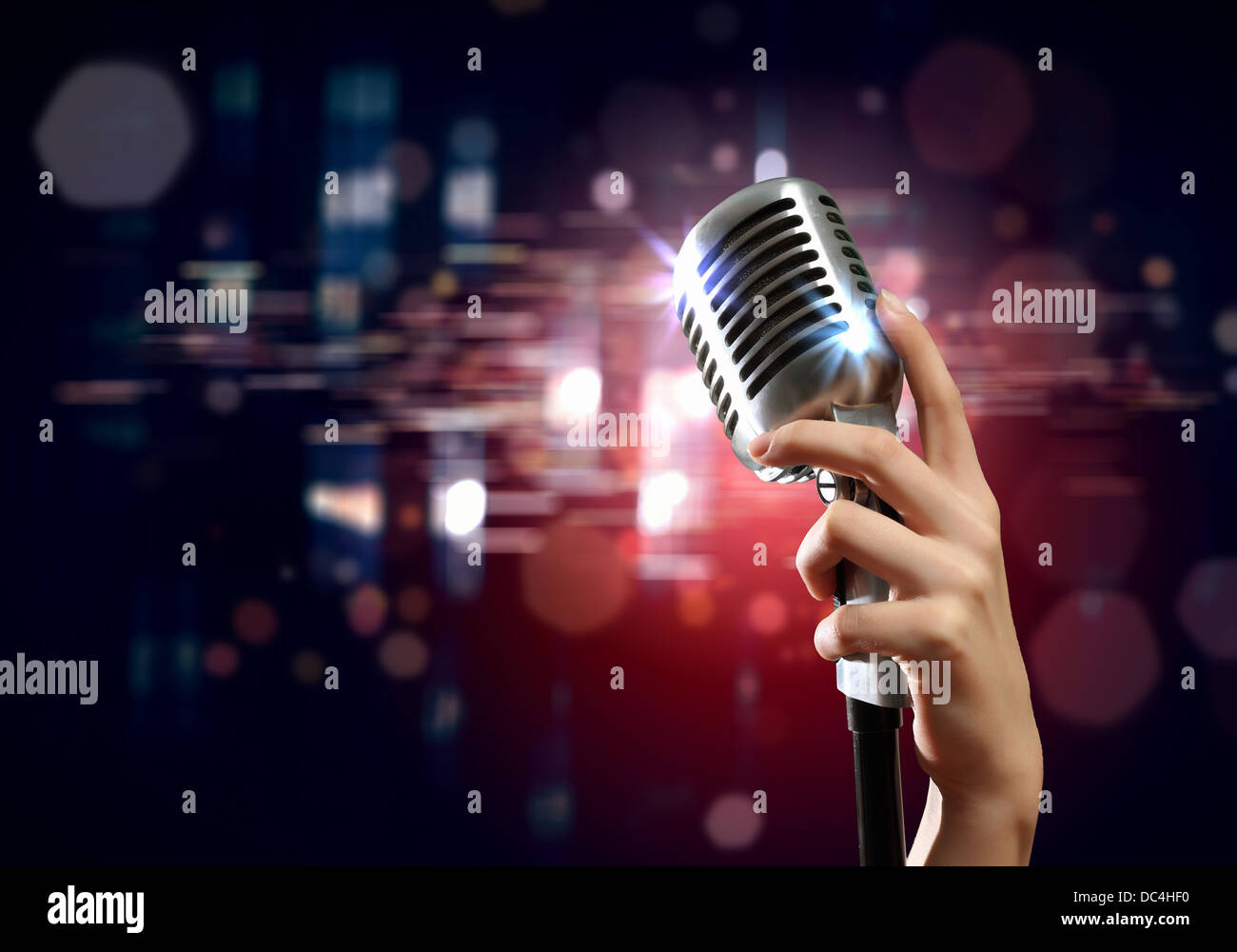 audio microphone retro style Stock Photo - Alamy