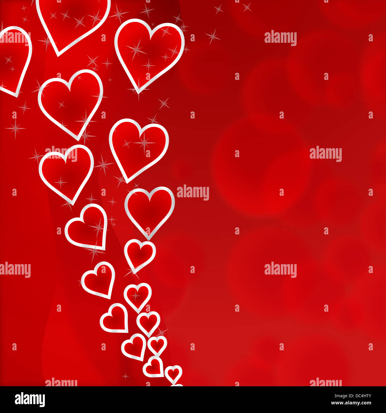 abstract background with red hearts Stock Photo - Alamy