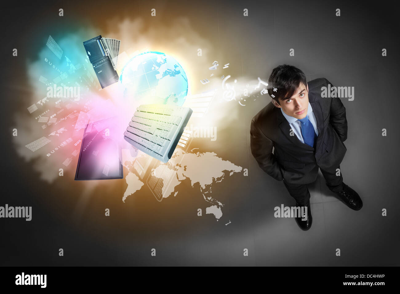 Image of businessman top view Stock Photo - Alamy