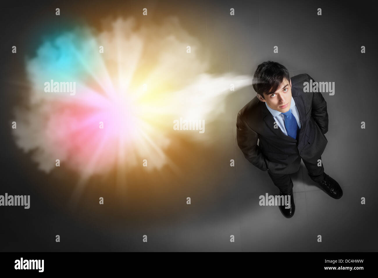 Image of businessman top view Stock Photo - Alamy