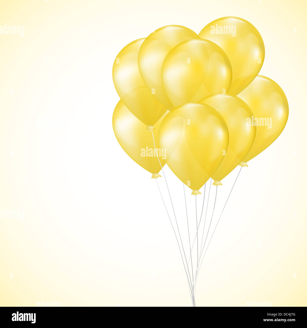 background with yellow balloons Stock Photo - Alamy