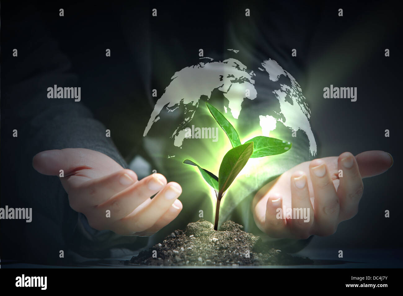 green plant on earth Stock Photo - Alamy