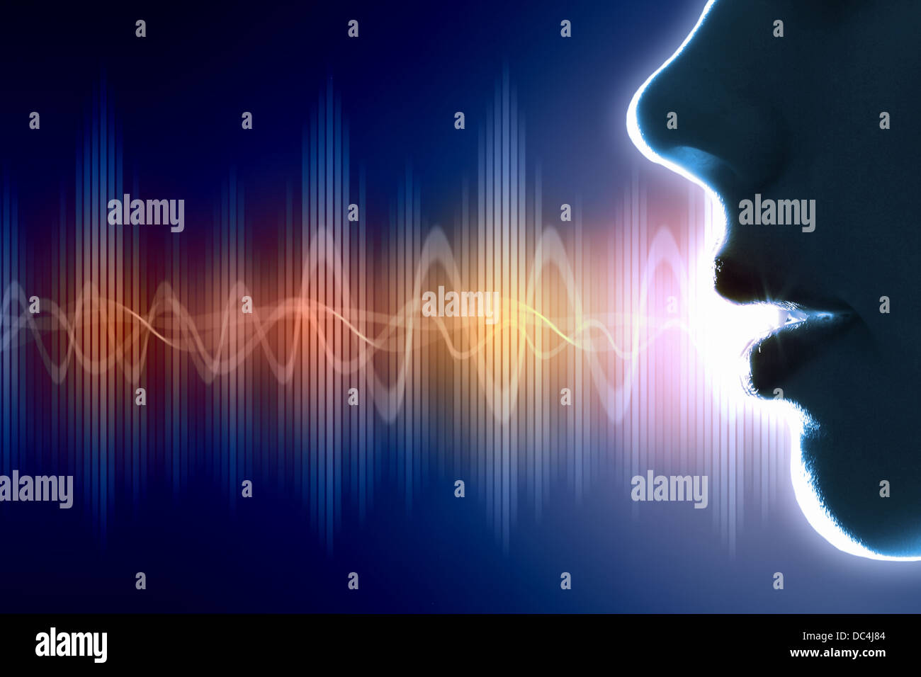 Sound wave illustration Stock Photo - Alamy