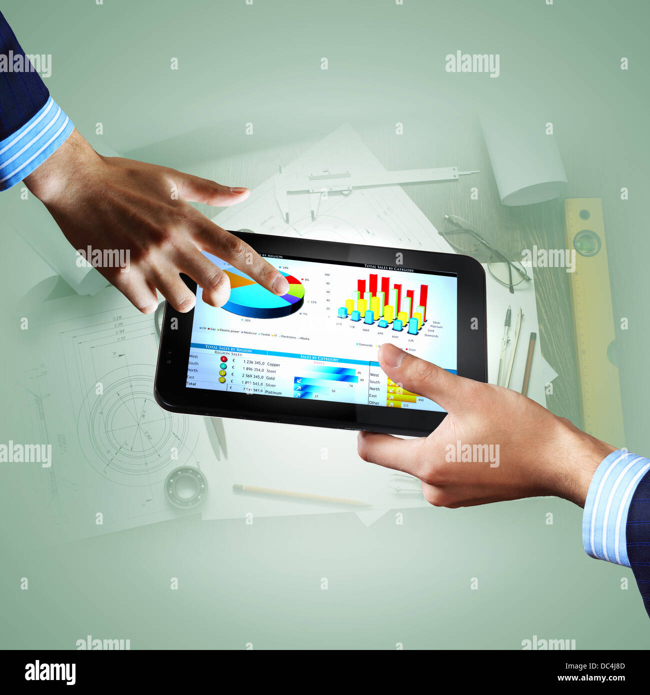 Modern computer technology in business Stock Photo - Alamy