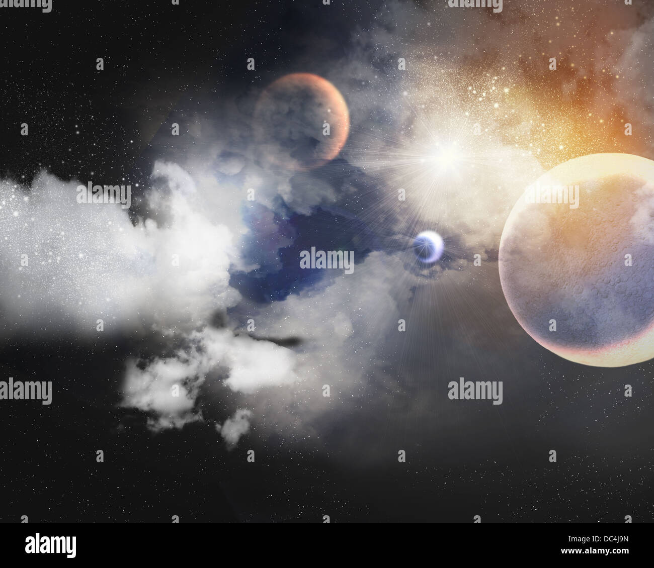 Image of planets in space Stock Photo - Alamy