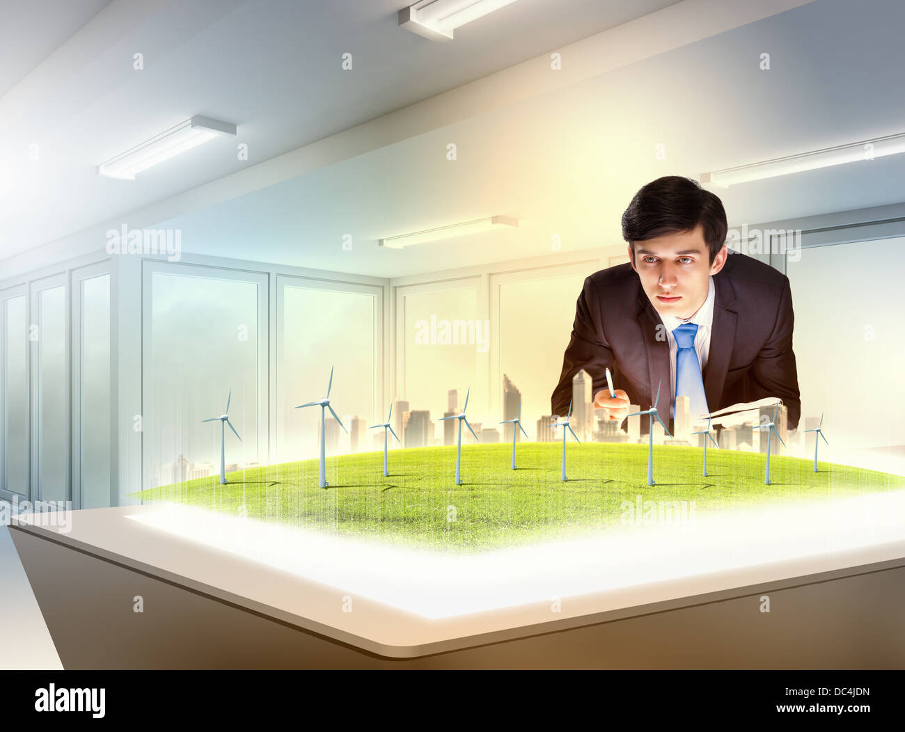 Environmental problems and high-tech innovations Stock Photo - Alamy
