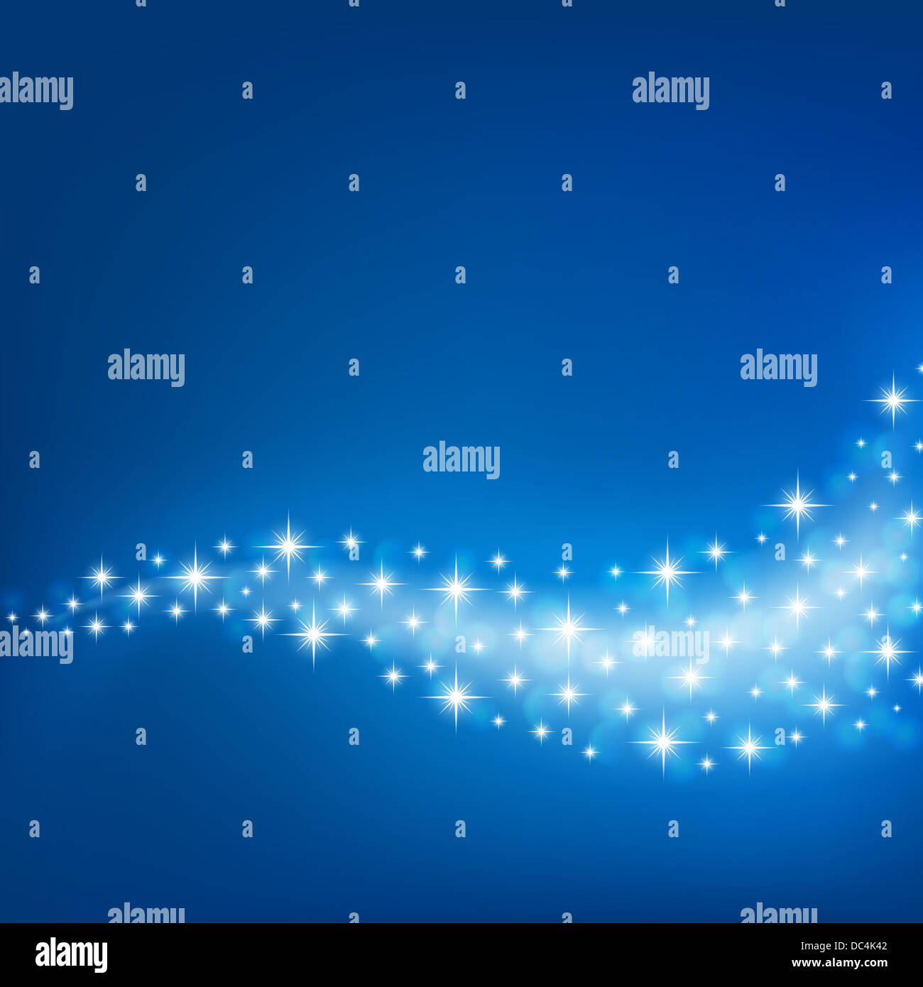 blue background with flowing stars and light Stock Photo - Alamy
