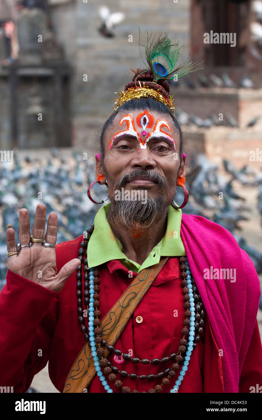 Sadhu in Durbar Square, Kathmandu Stock Photo - Alamy
