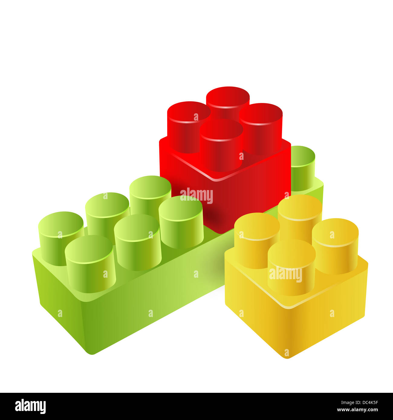 realistic toy blocks on white Stock Photo - Alamy
