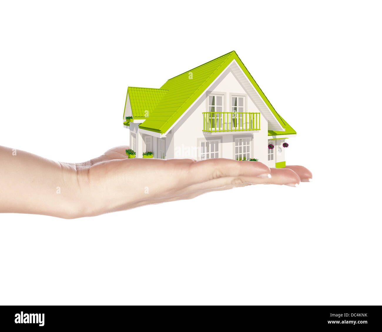 The house in human hands Stock Photo - Alamy