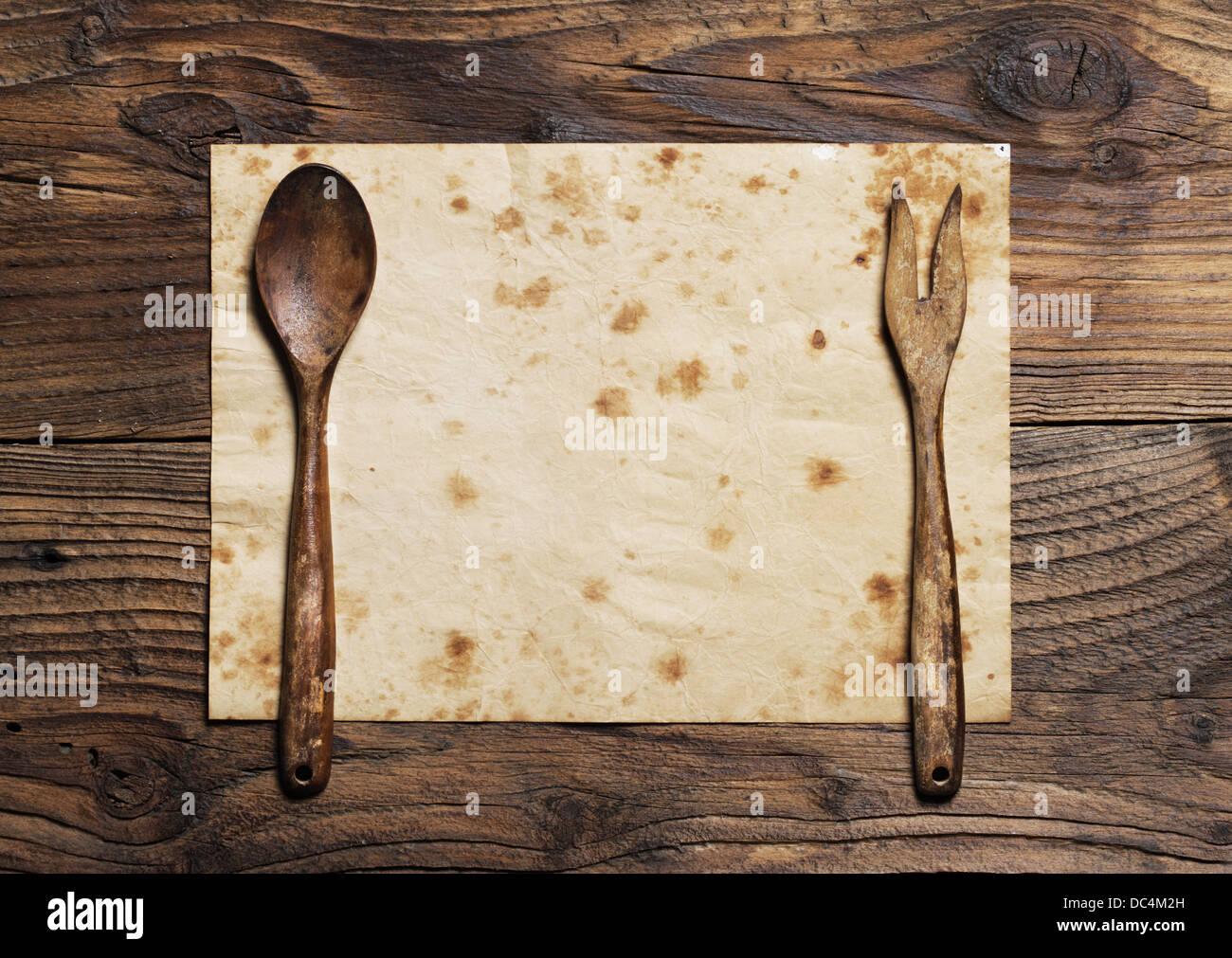 Old Paper Place Setting, old style Stock Photo - Alamy