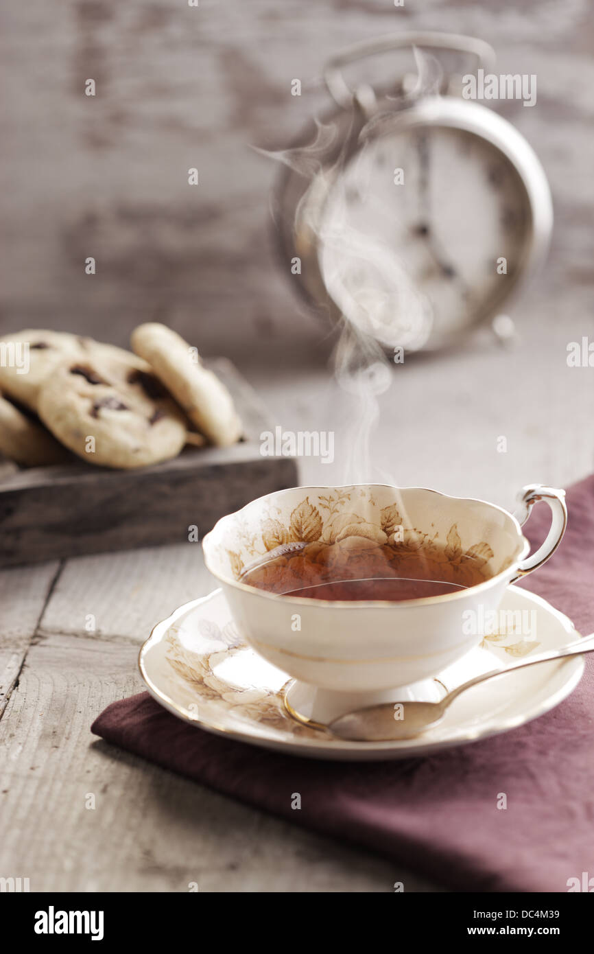 Alarm clock tea time hi-res stock photography and images - Alamy