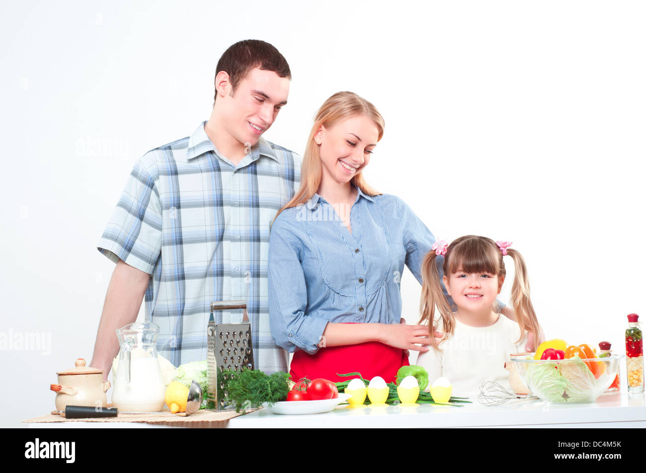 portrait of family cook together Stock Photo - Alamy
