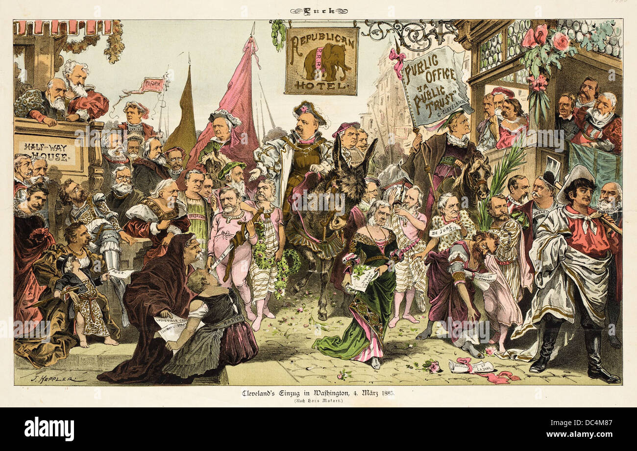 This cartoon from Puck magazine features satirical art that reflects ...