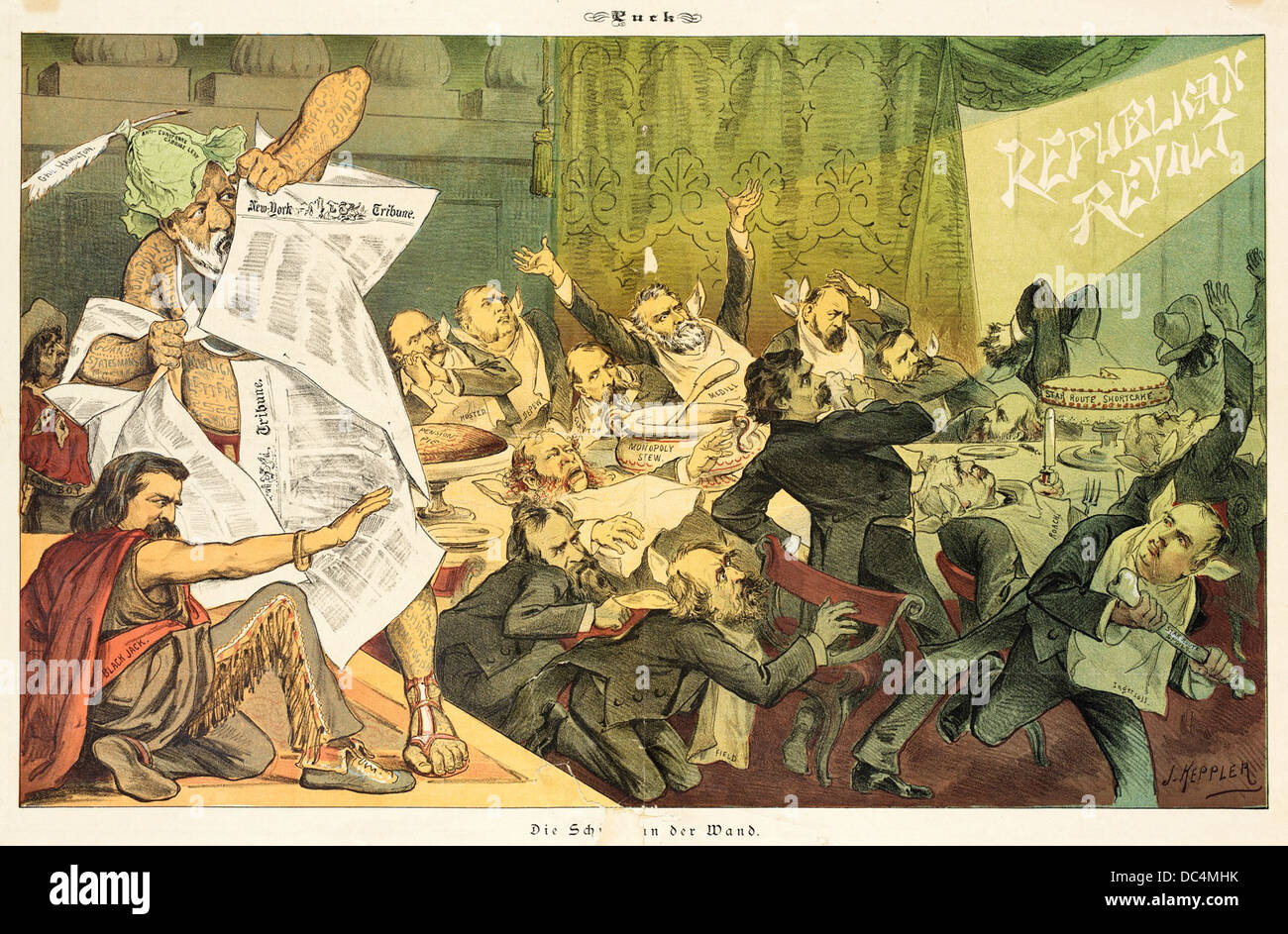 This political cartoon from the magazine Puck offers a satirical ...