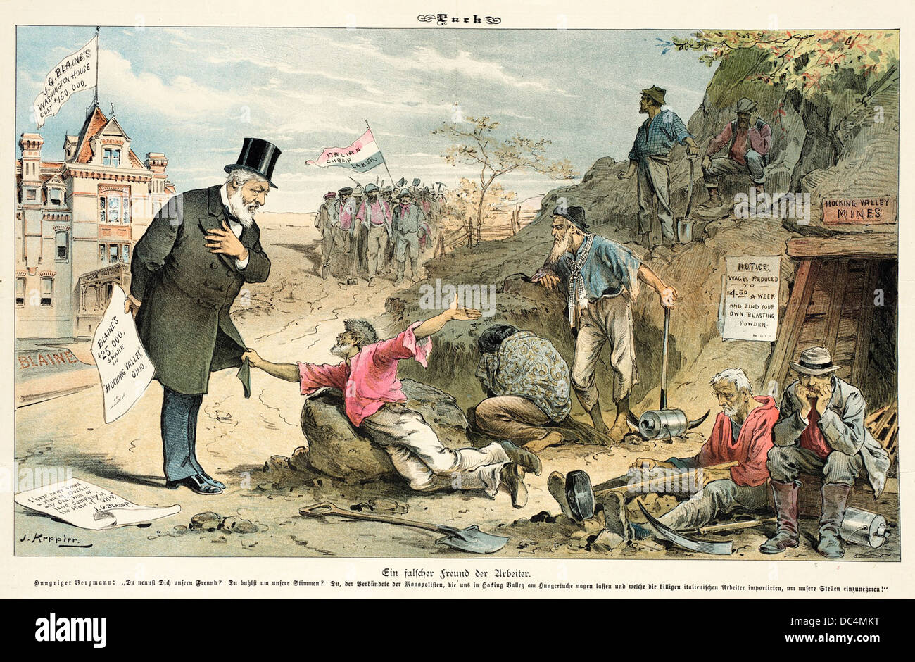 This cartoon from 'Puck' magazine captures political satire and humor ...