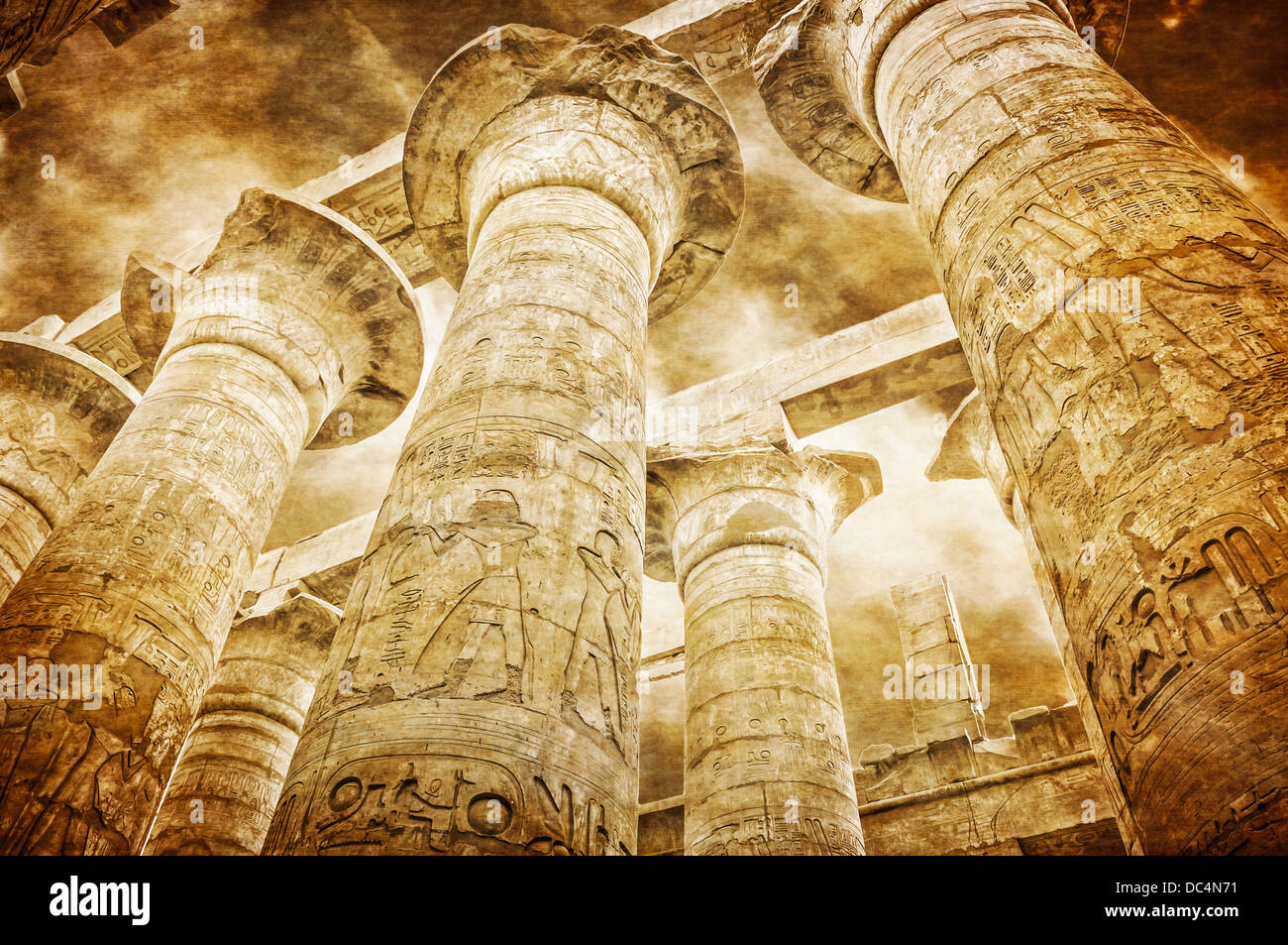 Great Hypostyle Hall at the Temples of Karnak Stock Photo - Alamy