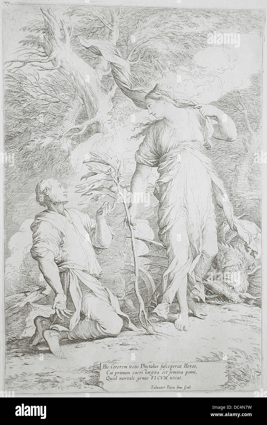 The artwork 'Ceres and Phytalus' portrays the mythological figures from ...