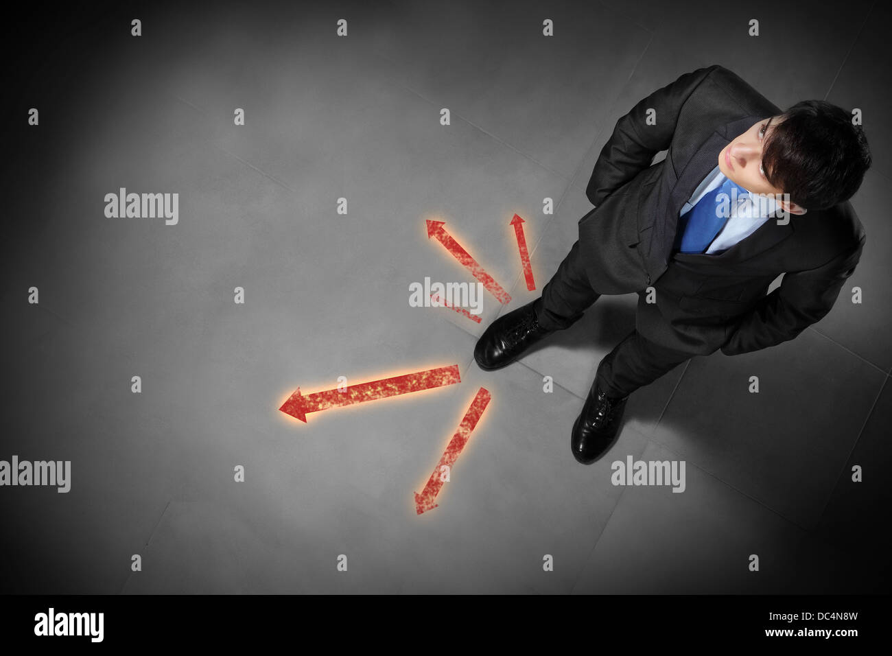 Image of businessman top view Stock Photo - Alamy