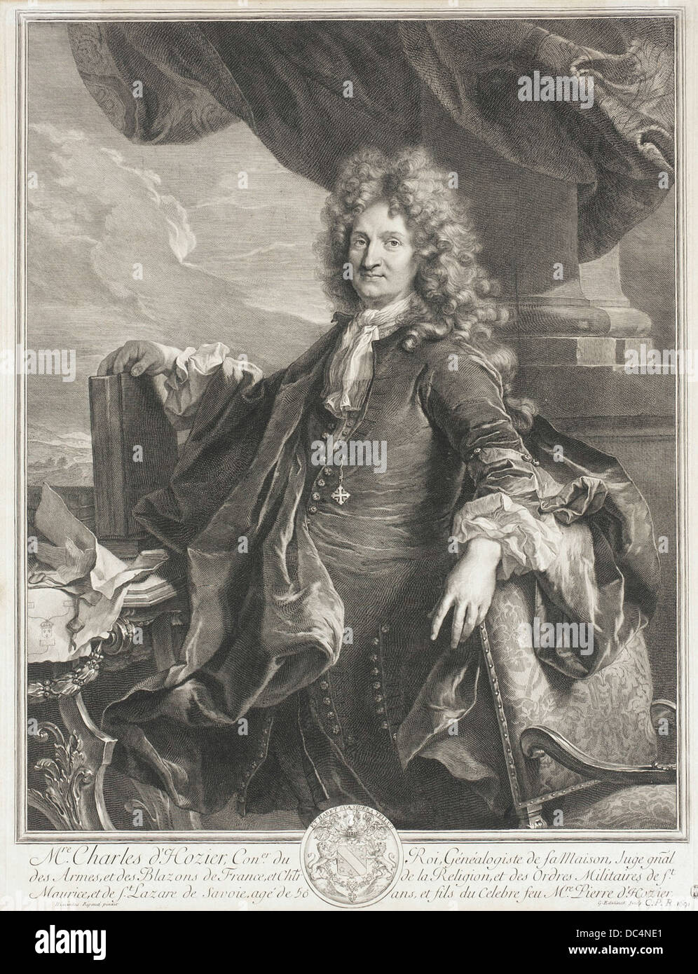 The portrait of Charles d'Hozier captures a historical figure renowned ...