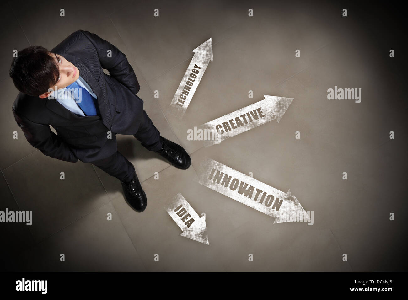 Image of businessman top view Stock Photo - Alamy