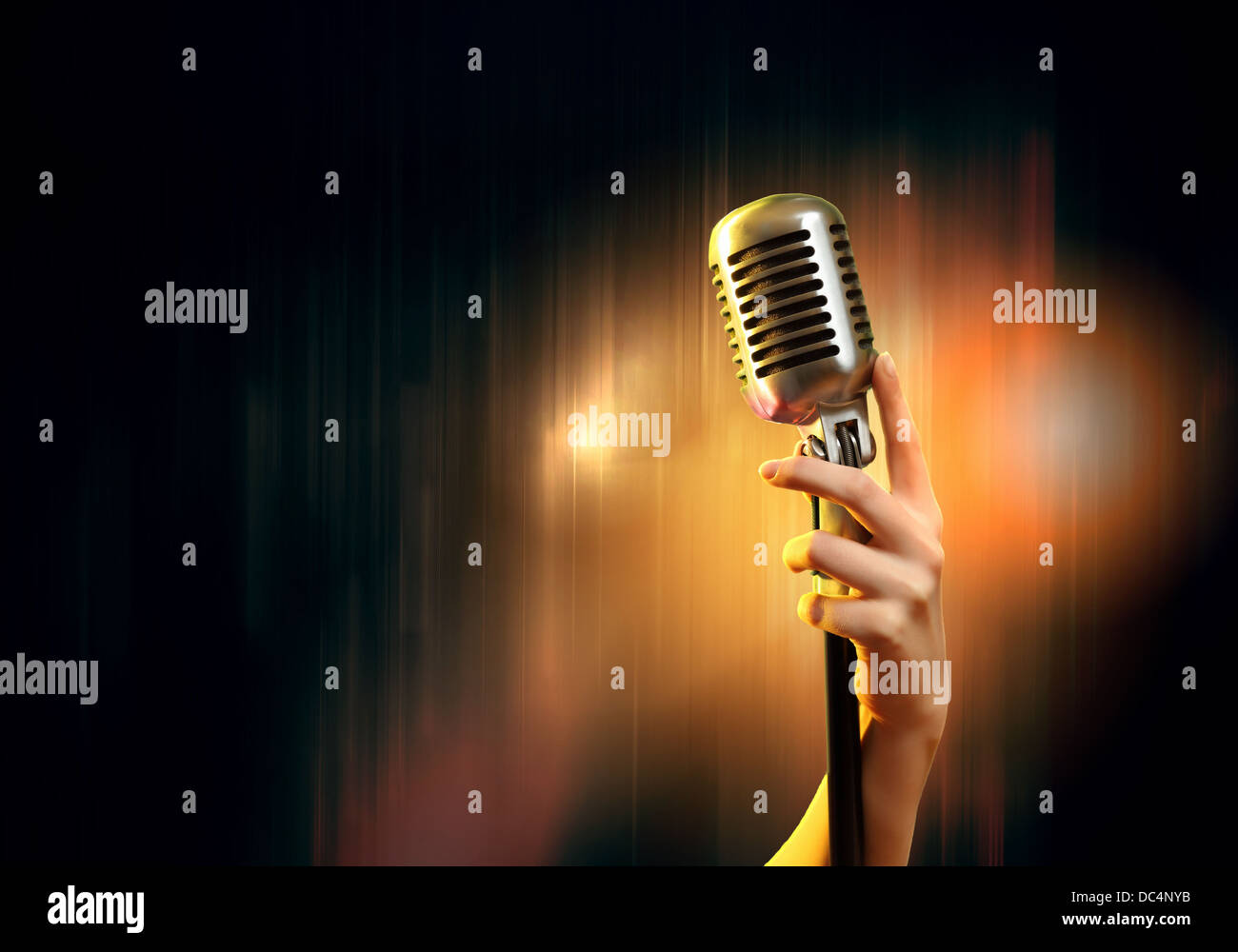 audio microphone retro style Stock Photo - Alamy
