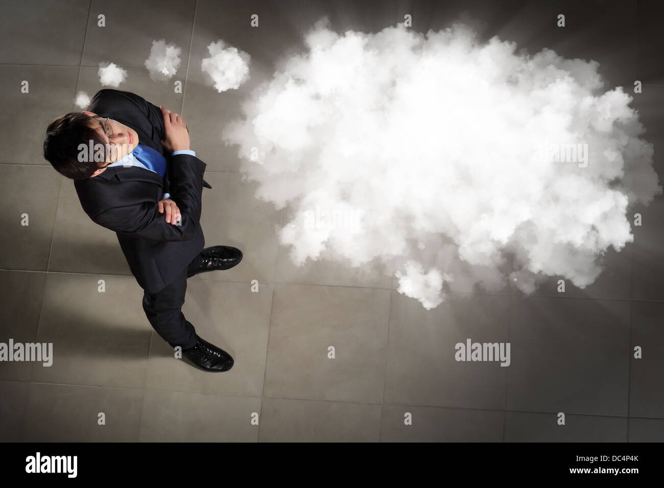 Image of businessman top view Stock Photo - Alamy