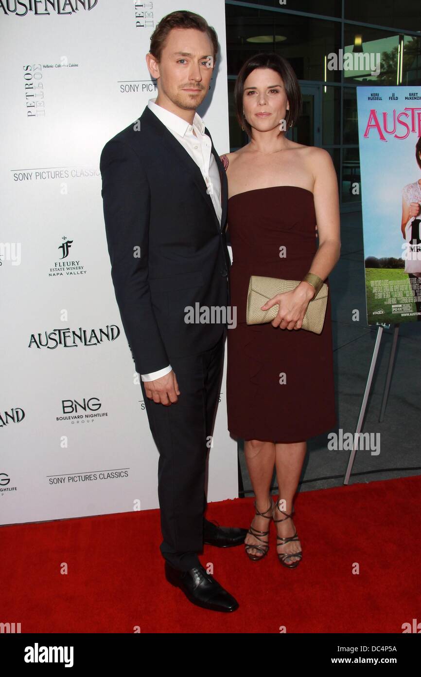 Los Angeles, California, USA. 8th Aug, 2013. JJ Feild and Neve Campbell ...