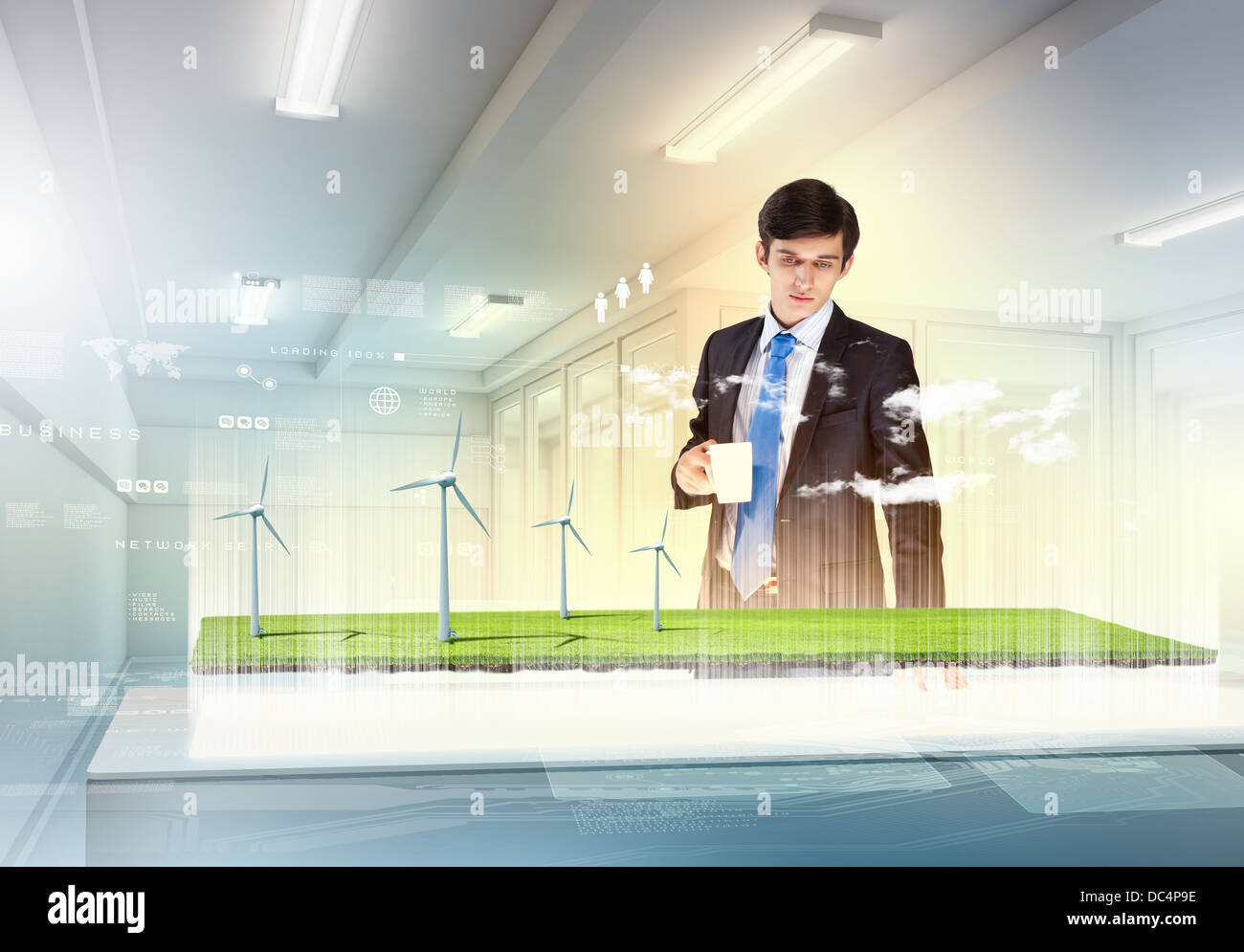 Environmental problems and high-tech innovations Stock Photo - Alamy