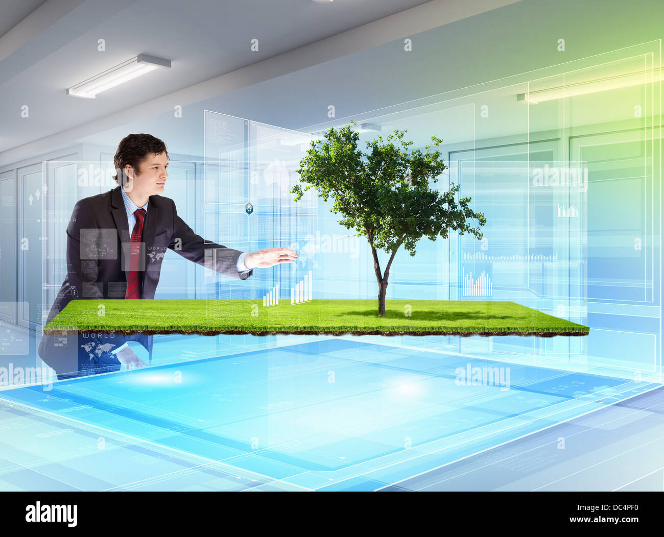 Environmental problems and high-tech innovations Stock Photo - Alamy