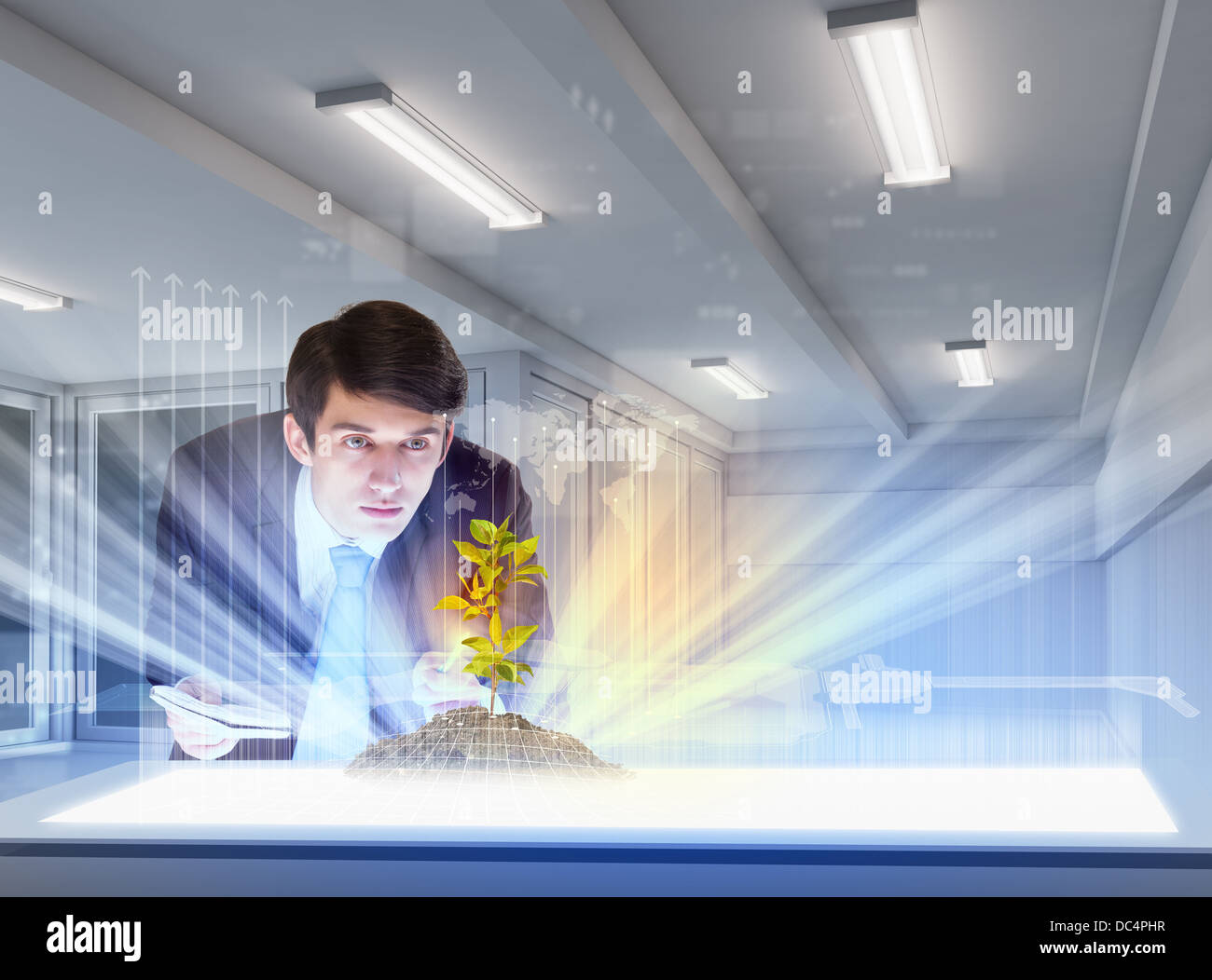 Environmental problems and high-tech innovations Stock Photo - Alamy