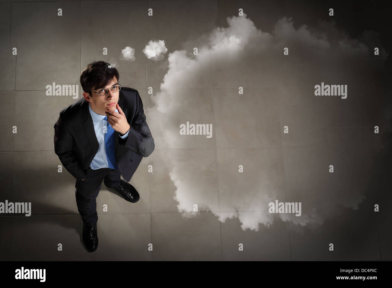 Image of businessman top view Stock Photo - Alamy