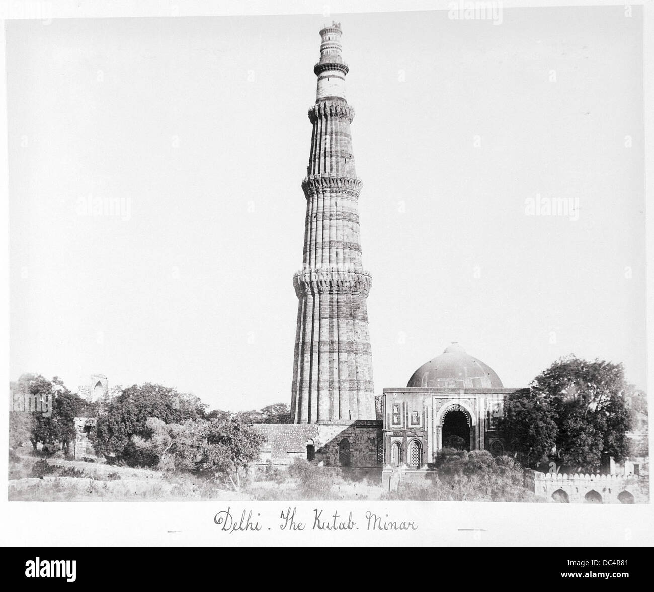 This photograph depicts the Qutb Minar, a historical monument in Delhi ...