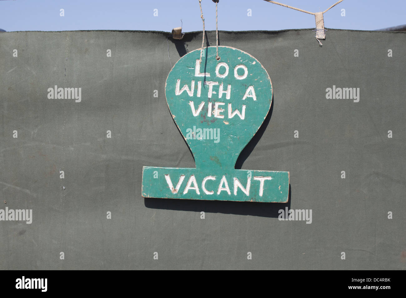 Sign for the Loo with A View on the Serengeti Plain Tanzania Africa ...