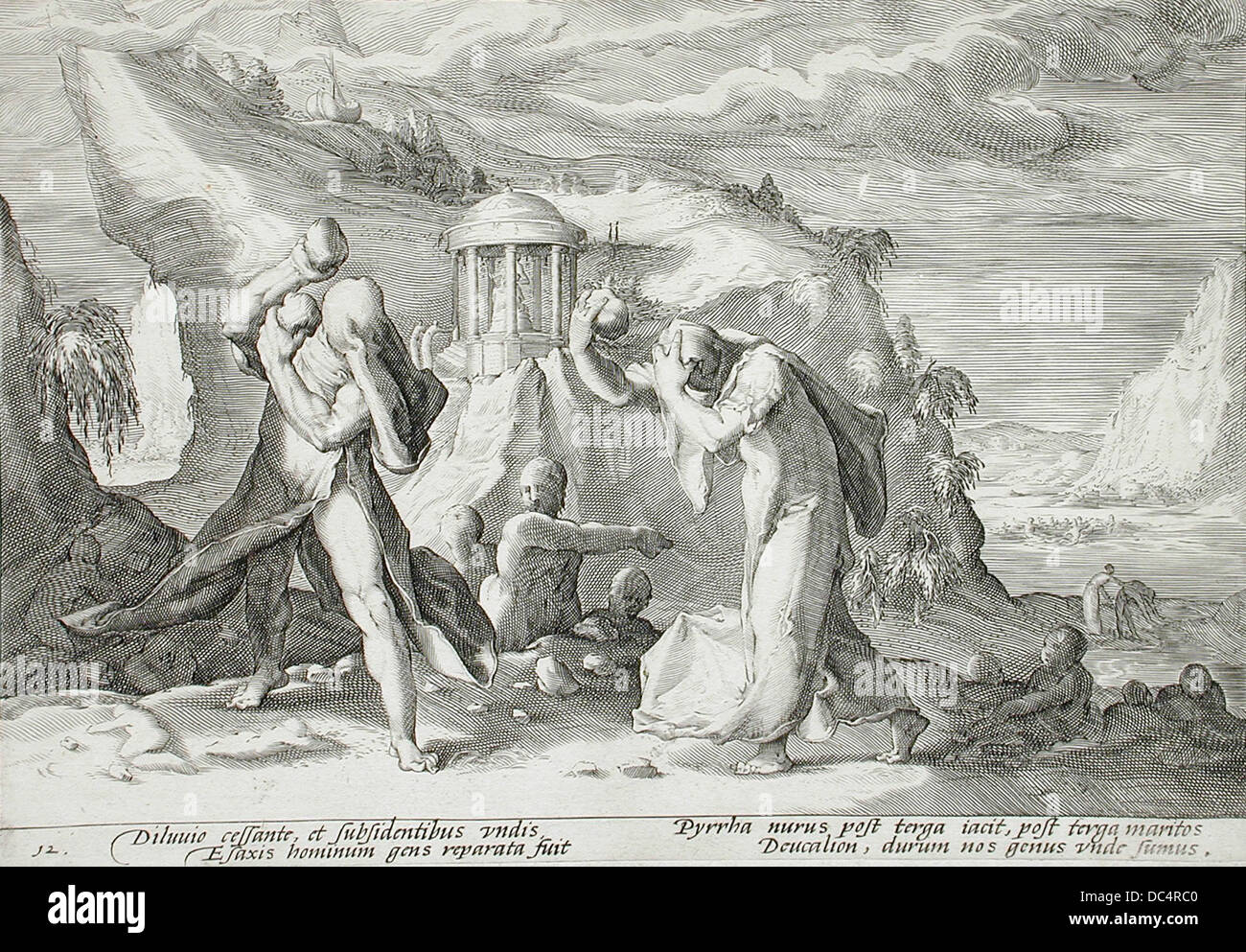 This artwork from LACMA depicts Deucalion and Pyrrha, figures from ...