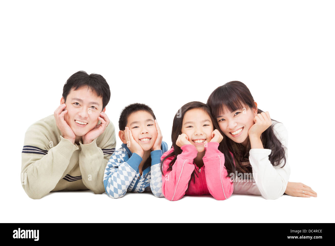 Asian family happiness children Cut Out Stock Images & Pictures - Alamy