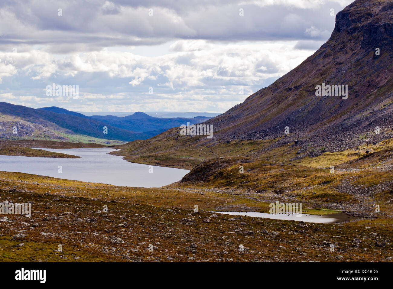 Landscape on alpine lake finland hi-res stock photography and images ...