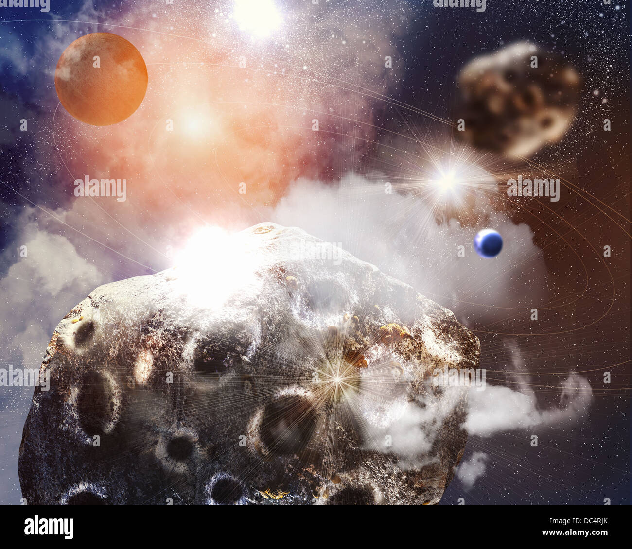 Image of planets in space Stock Photo - Alamy