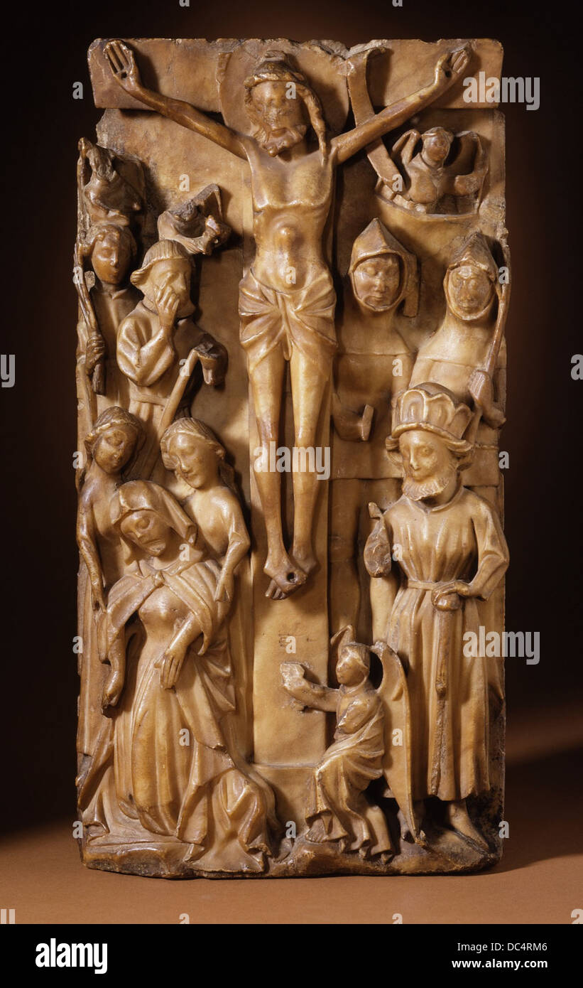 A religious artwork depicting the Crucifixion of Jesus Christ ...