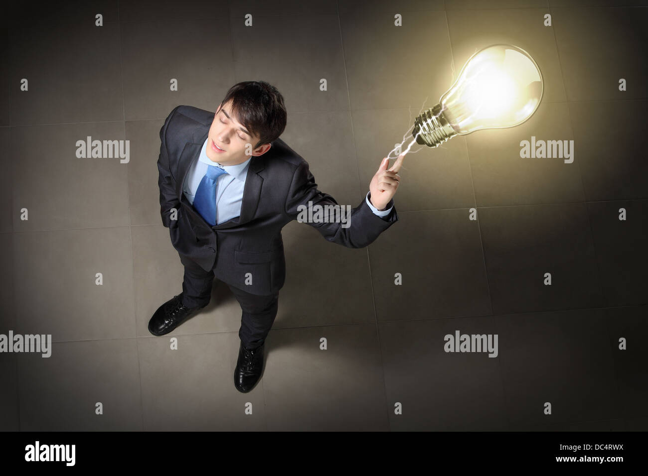 Image of businessman top view Stock Photo - Alamy