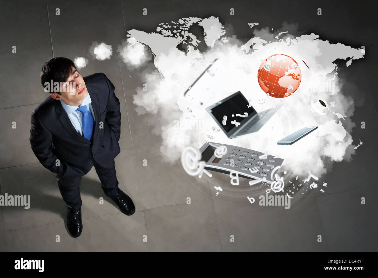 Image of businessman top view Stock Photo - Alamy