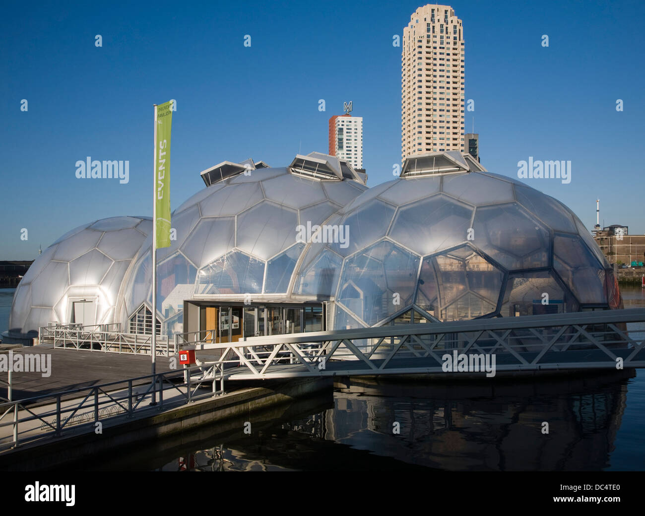 Floating Pavilion sustainable architecture Rotterdam Netherlands Stock ...
