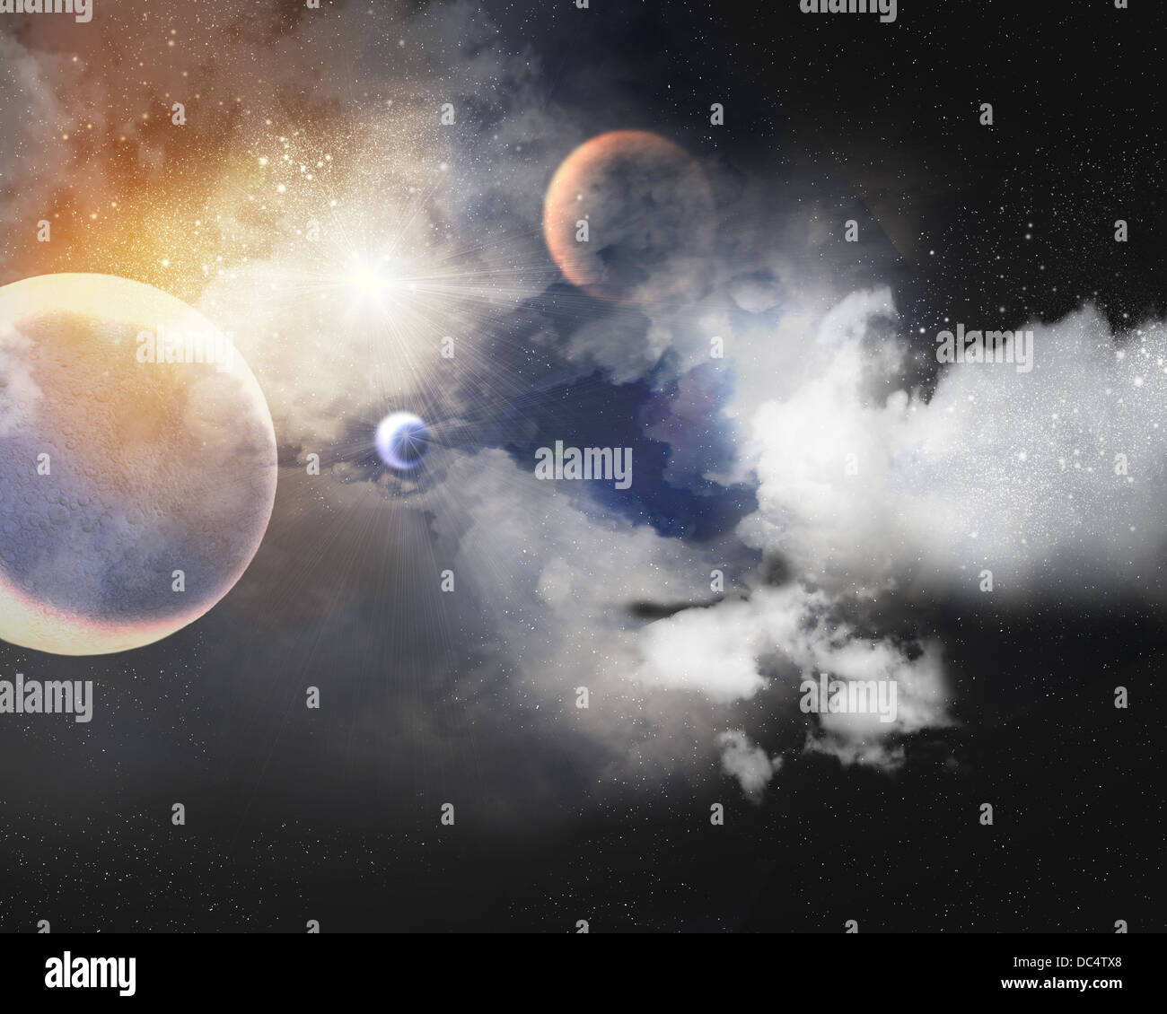 Image of planets in space Stock Photo - Alamy