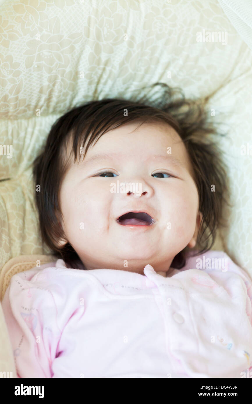 Baby girl smile Stock Photo - Alamy