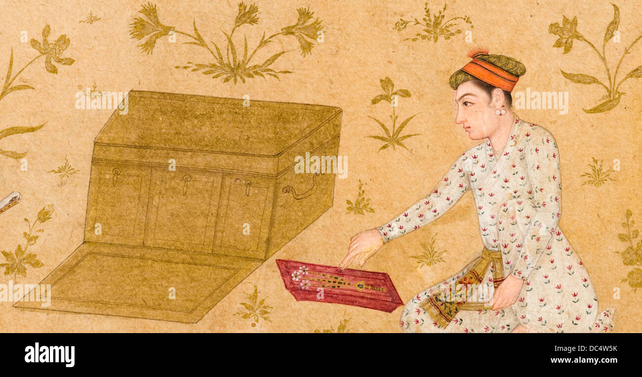 This folio features Emperor Shah Jahan, ruler of the Mughal Empire ...