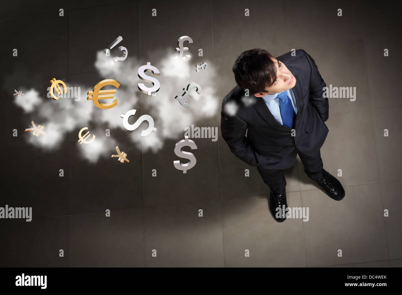 Image of businessman top view Stock Photo - Alamy