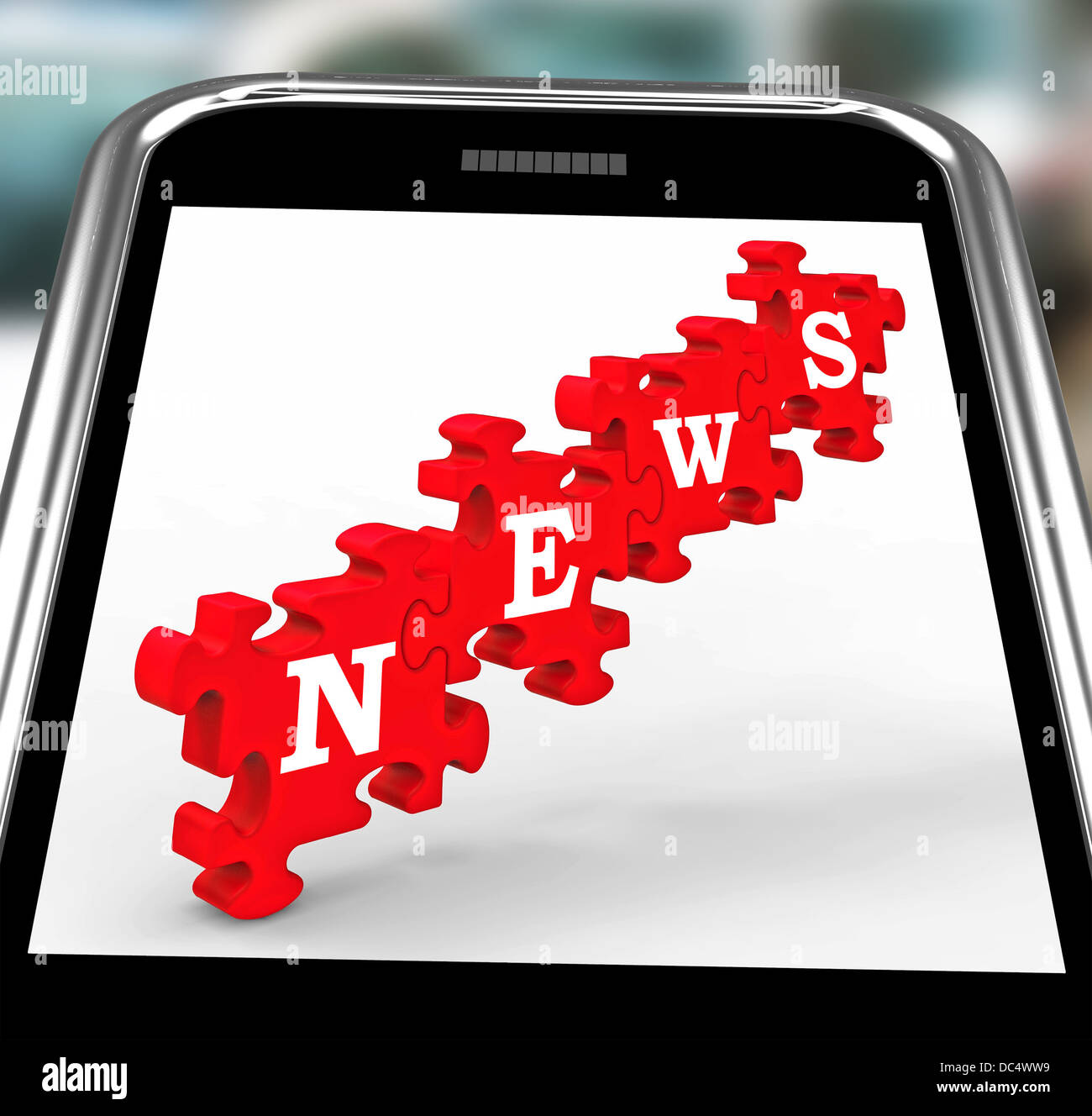 News On Smartphone Showing Online Journalism Stock Photo - Alamy