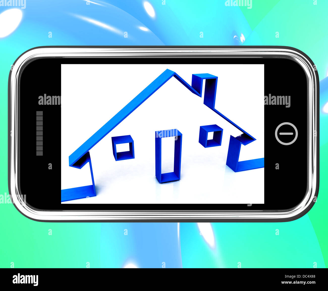 House On Smartphone Shows Real Estate Stock Photo - Alamy